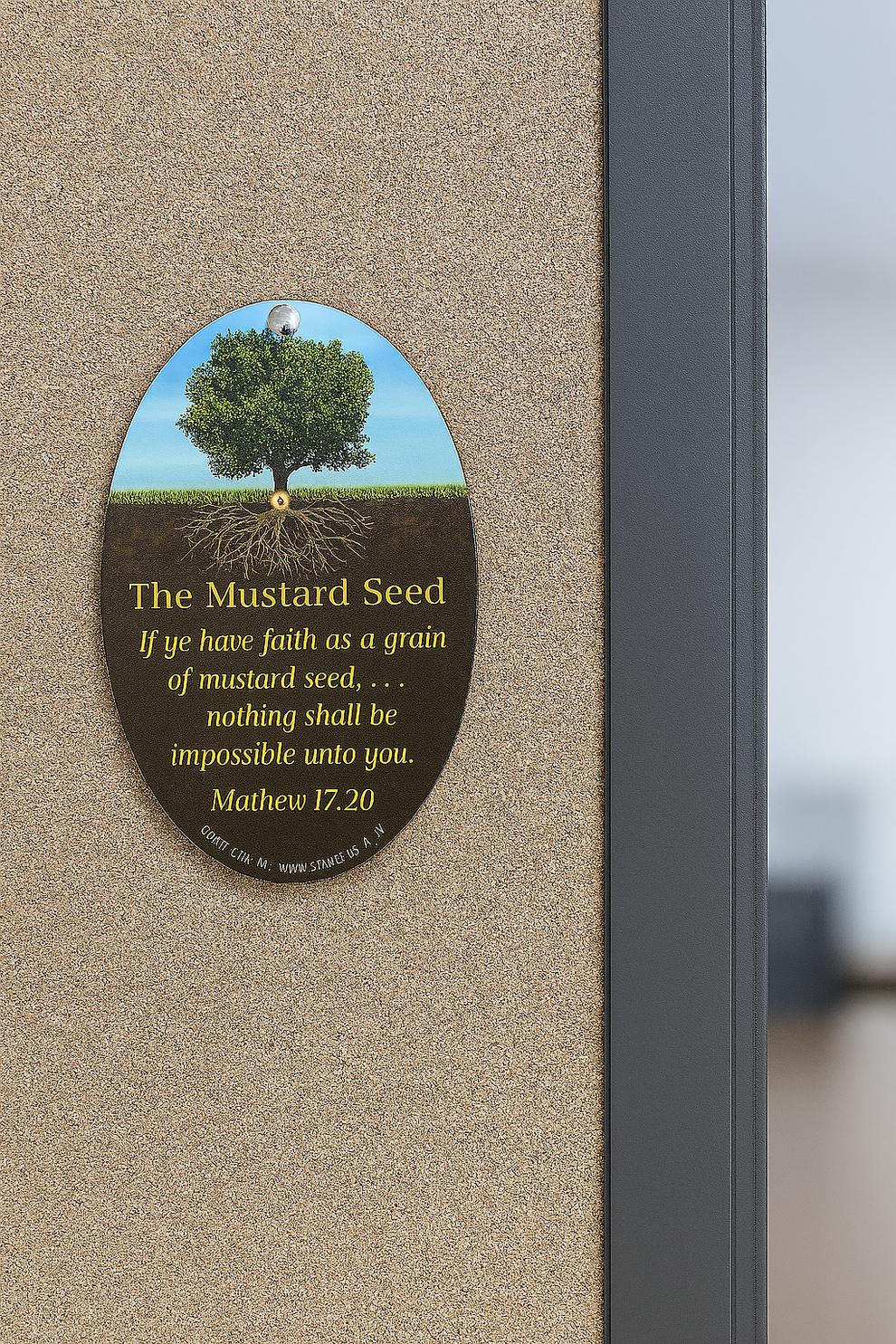 Mustard seed Magnet -Oval shaped -Size- 10cm x 6cm – Shofar Christian ...