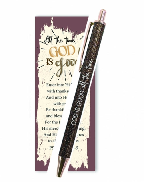Gel Pen with Bookmark Gift Set - God is good all – Shofar Christian Stores